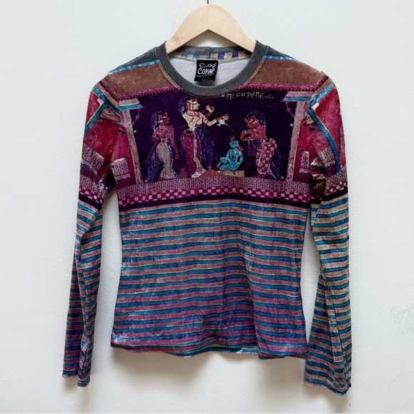 Cop.Copine | Tops | Vintage Cop Copine Paris 9s Ramses Velvet Top ...